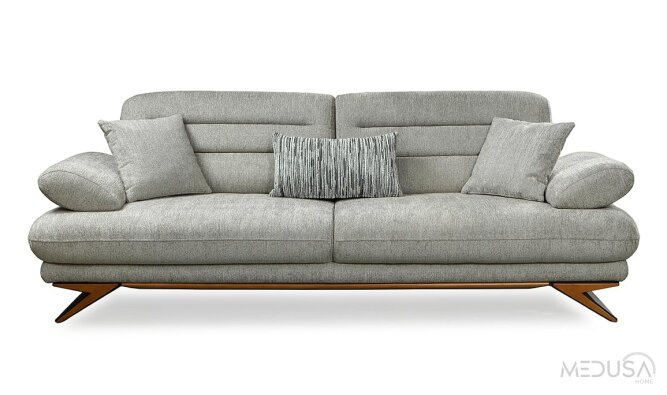 Karınca Gri Üçlü Koltuk | Medusa Home