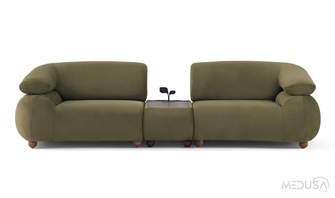 Moonel Sehpalı Üçlü Koltuk | Medusa Home Mobilya