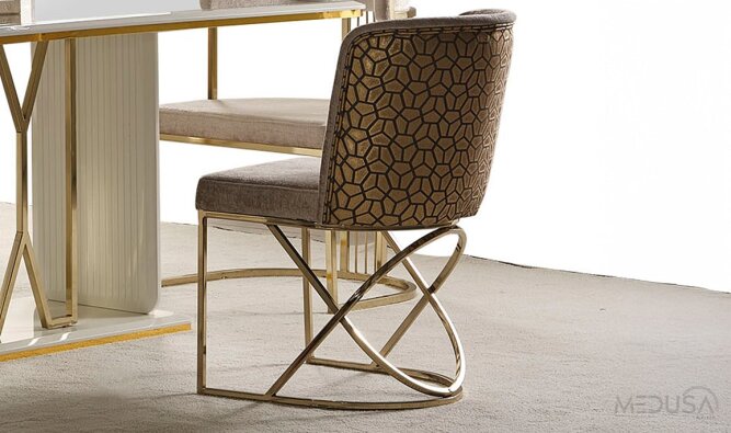 Selux Desenli Sandalye | Medusa Home